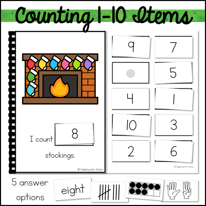 Christmas Counting Activities Math Adapted Books | Count 1-20 – Autism ...