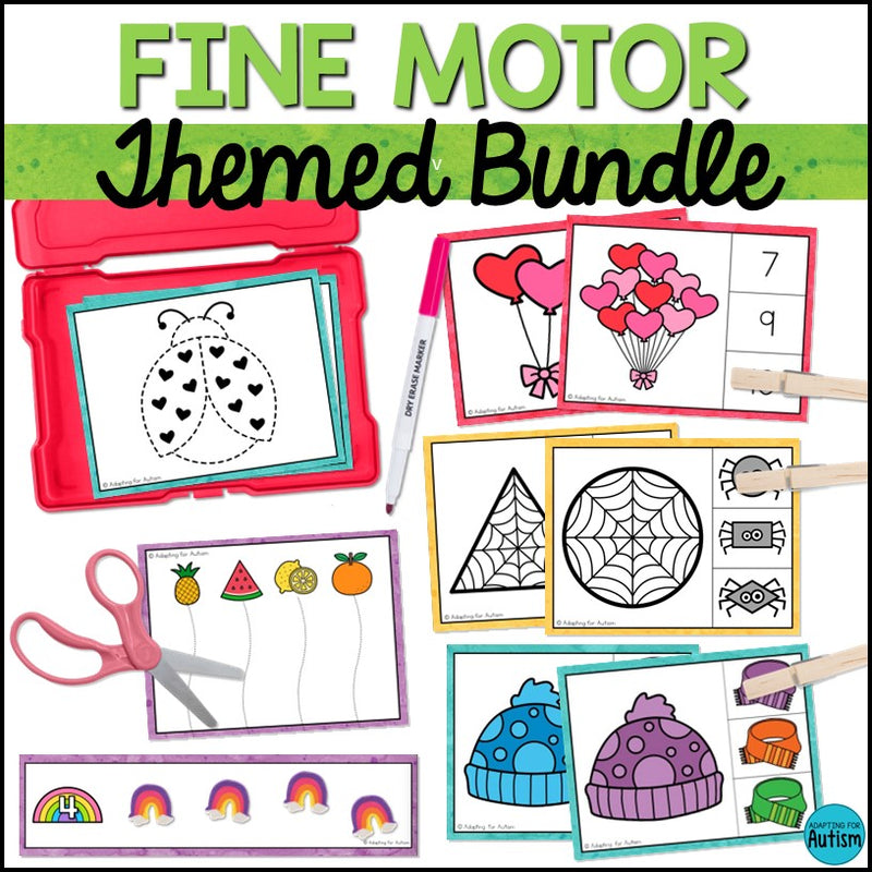 Fine Motor Skills Activities & Task Boxes Tracing, Cutting & Clip Card ...