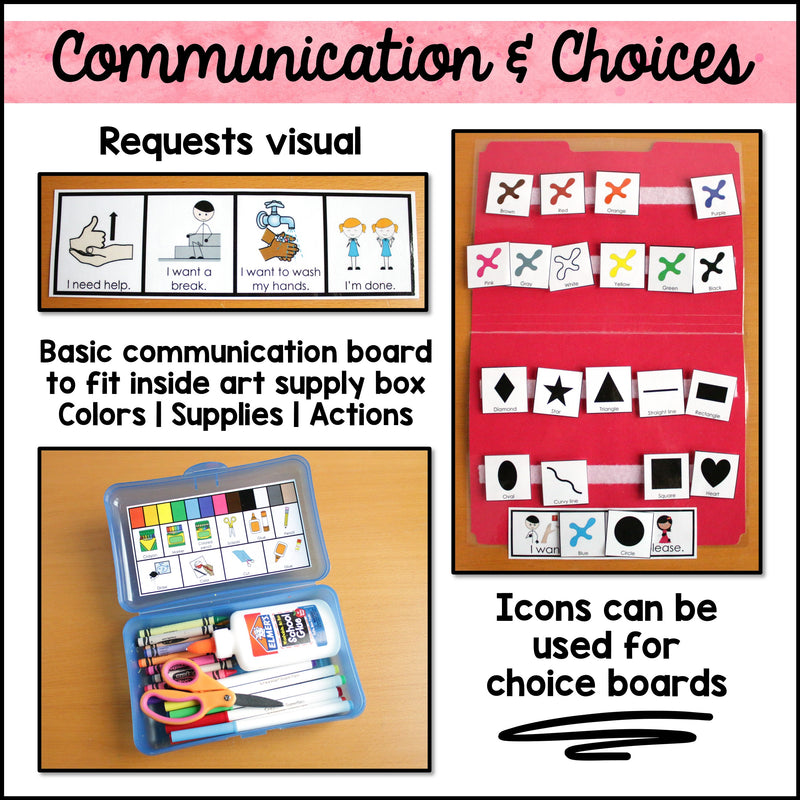 Art Visual Supports and Schedules – Autism Work Tasks