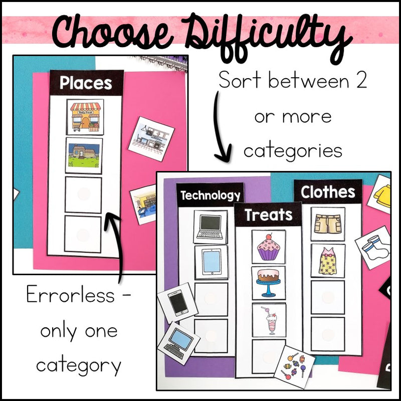 Category Sorting Tasks – Autism Work Tasks