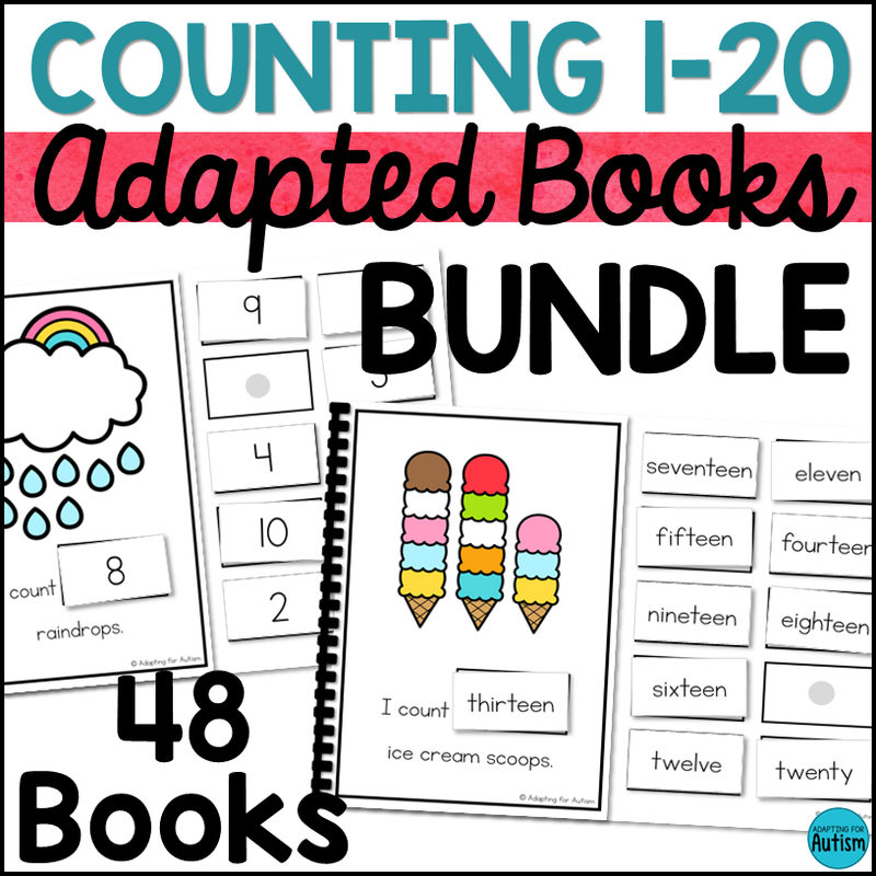 Counting Activities Math Adapted Books BUNDLE - Counting 1-20 Activiti ...