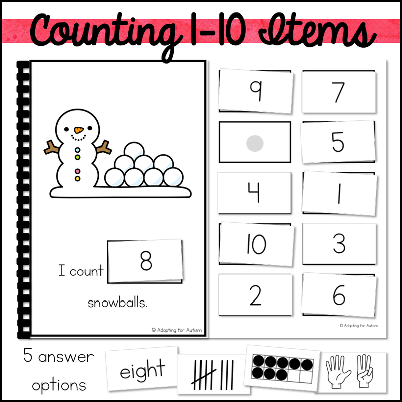 Counting Activities Math Adapted Books BUNDLE - Counting 1-20 Activiti ...