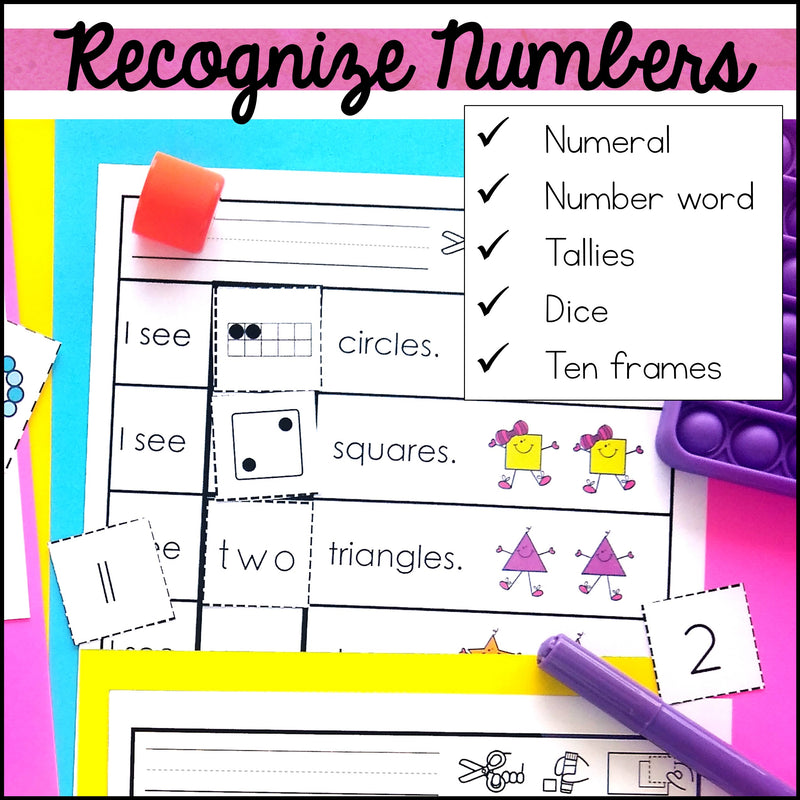Errorless Learning Cut and Paste Math Activities | Counting 1-10 ...