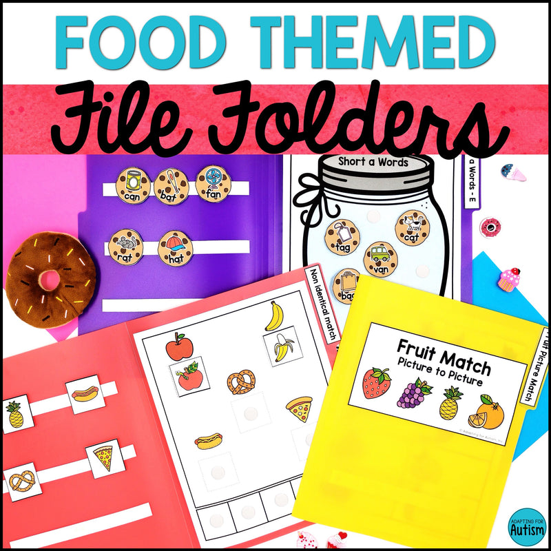 Food File Folder Games and Activities – Autism Work Tasks