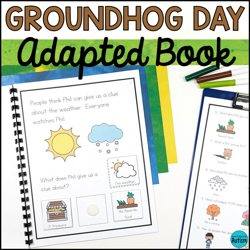 Groundhog Day Adapted Book for Special Education – Autism Work Tasks