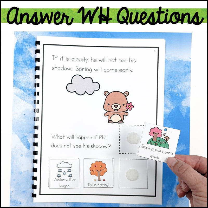 Groundhog Day Adapted Book for Special Education – Autism Work Tasks