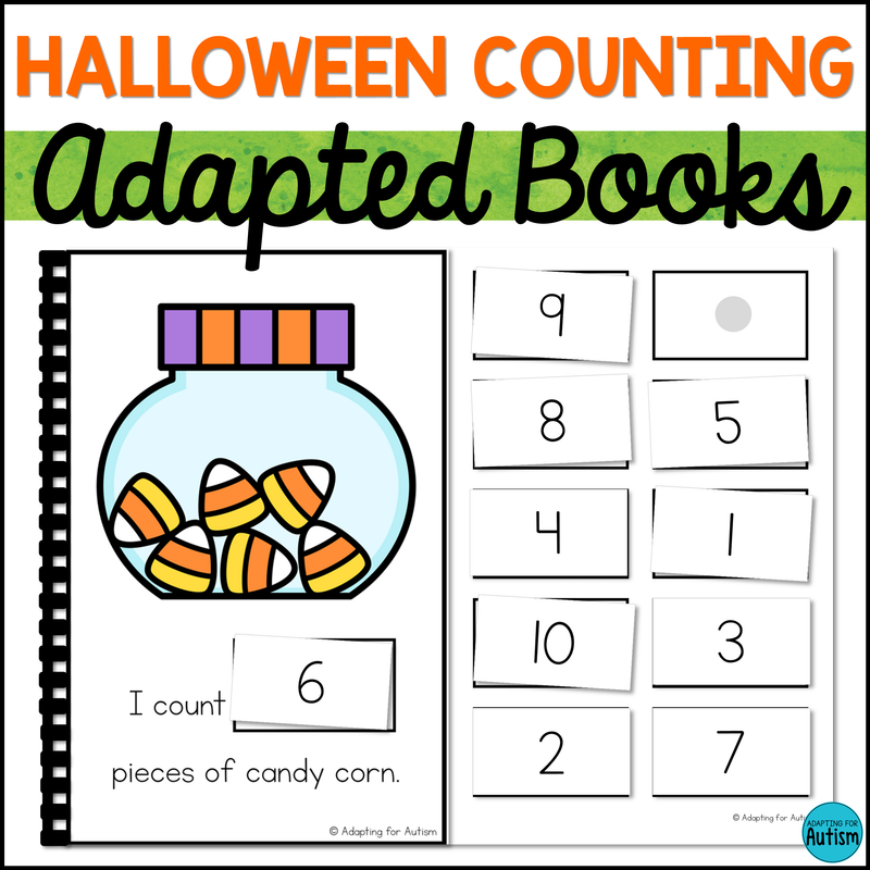Halloween Counting to 20 Activities - Math Adapted Books – Autism Work ...
