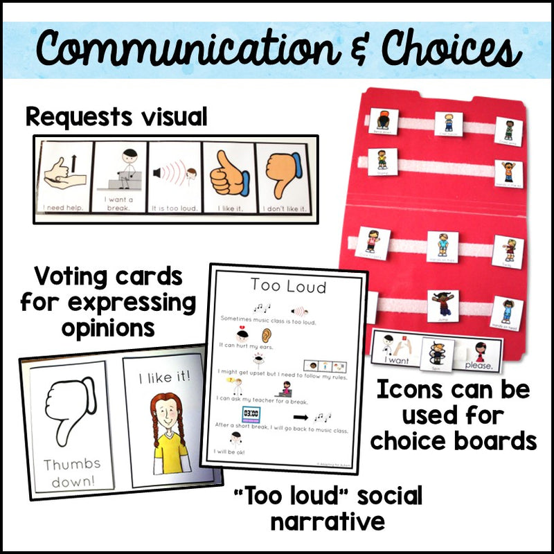 Music Visual Supports and Schedules – Autism Work Tasks