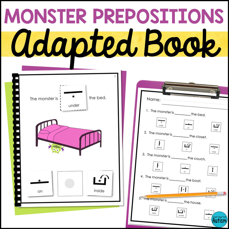 Prepositions Adapted Book: Where is the Monster? (Print and Digital ...