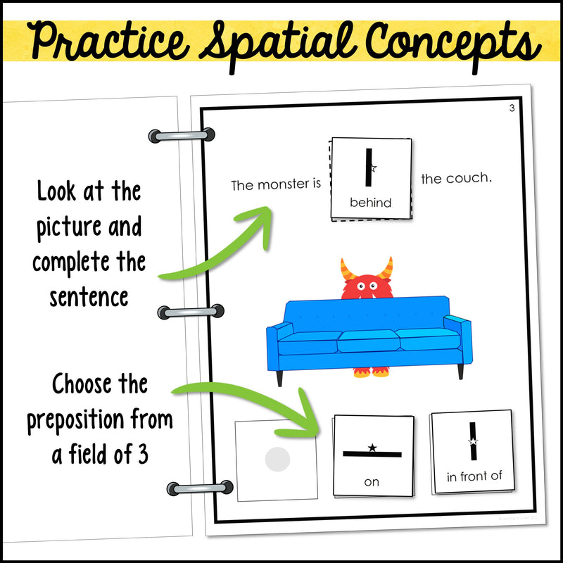 Prepositions Adapted Book: Where is the Monster? (Print and Digital ...
