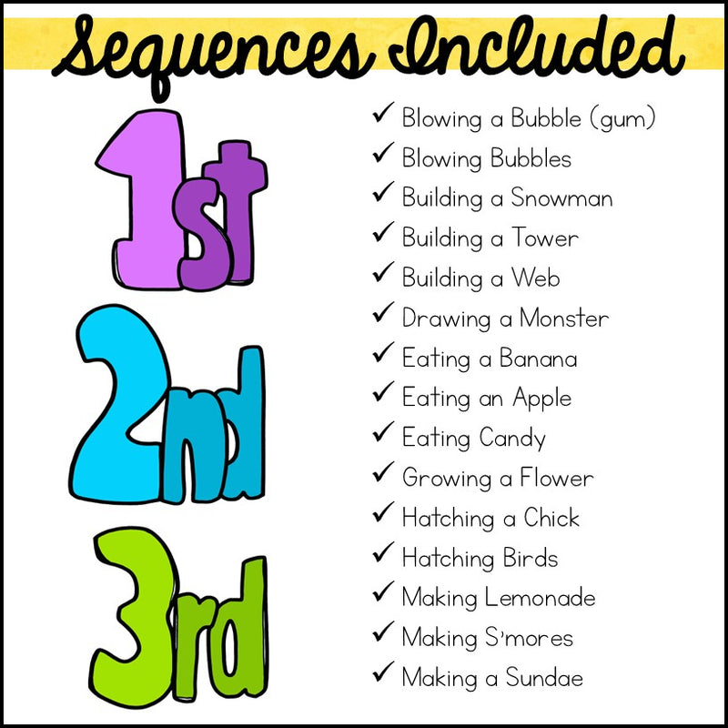 Three Step Sequencing Read and Sequence Puzzles – Autism Work Tasks