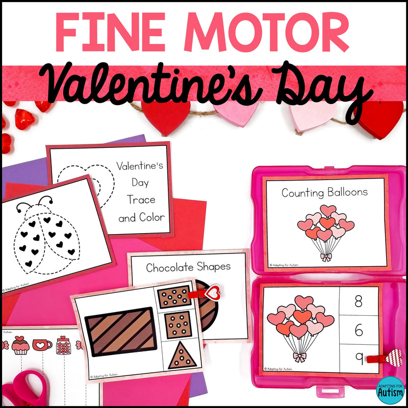 Valentine's Day Fine Motor Activities and Task Cards Mini Pack – Autism ...