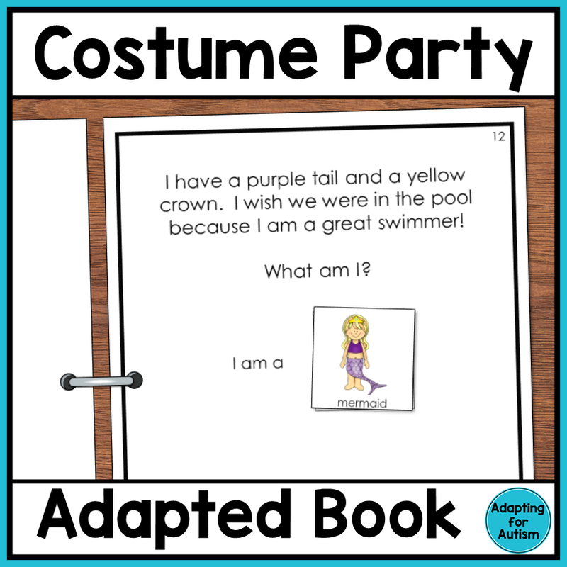 Halloween Adapted Book: Costume Party – Autism Work Tasks