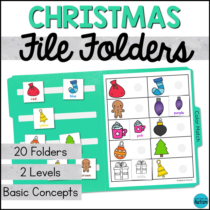 Christmas File Folder Games and Activities - Basic Concepts – Autism ...
