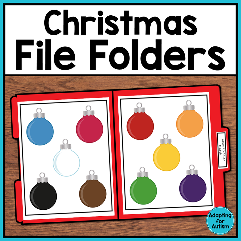 FREE Christmas File Folder Games and Activities – Autism Work Tasks
