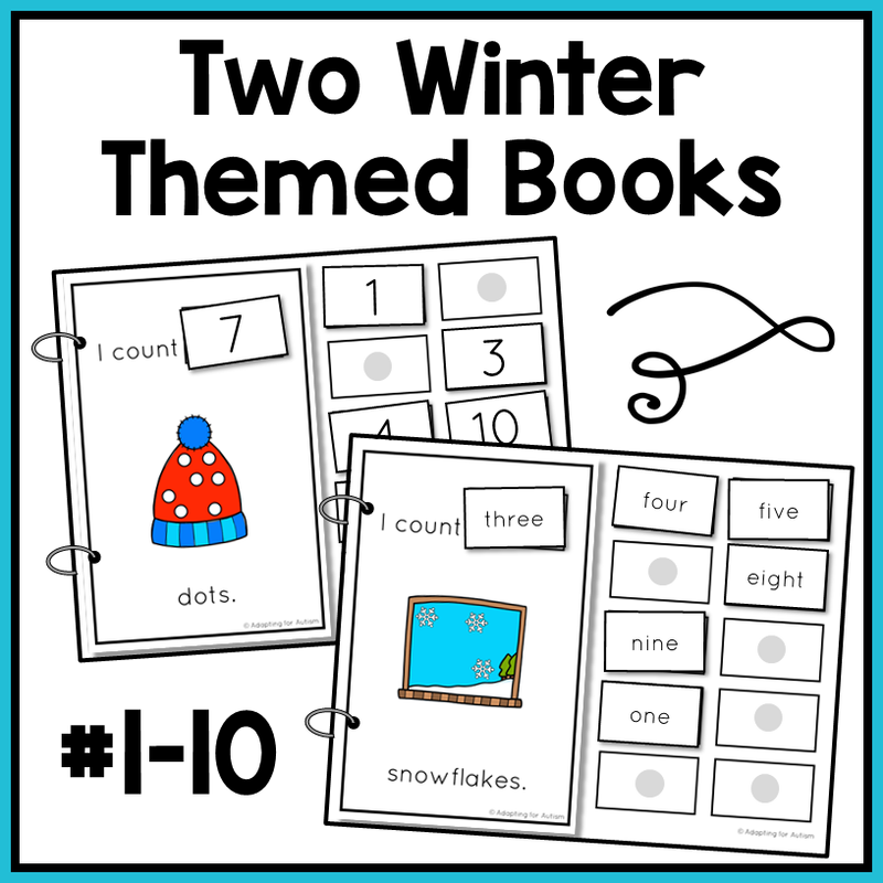 Winter Counting Adapted Books – Autism Work Tasks