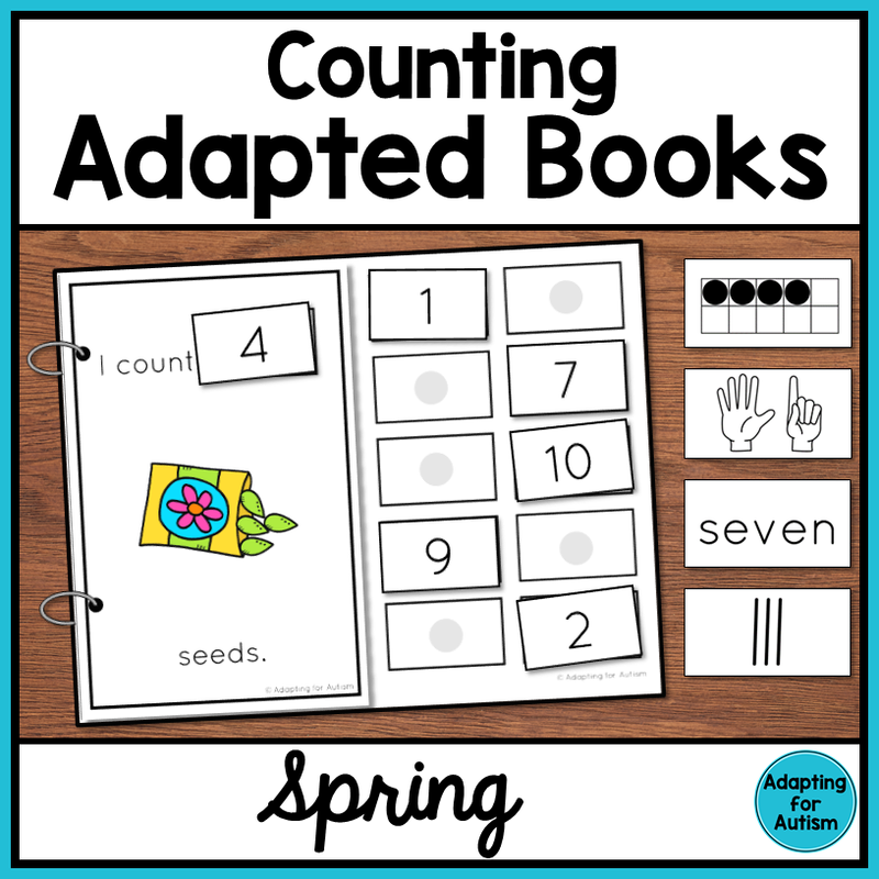 Spring Counting Adapted Books – Autism Work Tasks