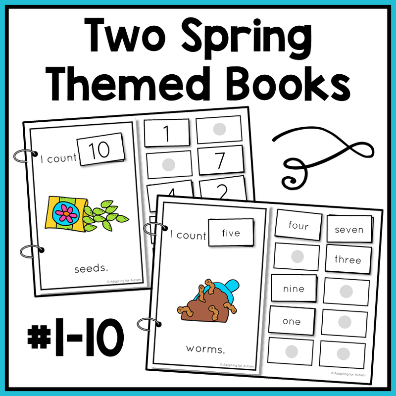 Spring Counting Adapted Books – Autism Work Tasks