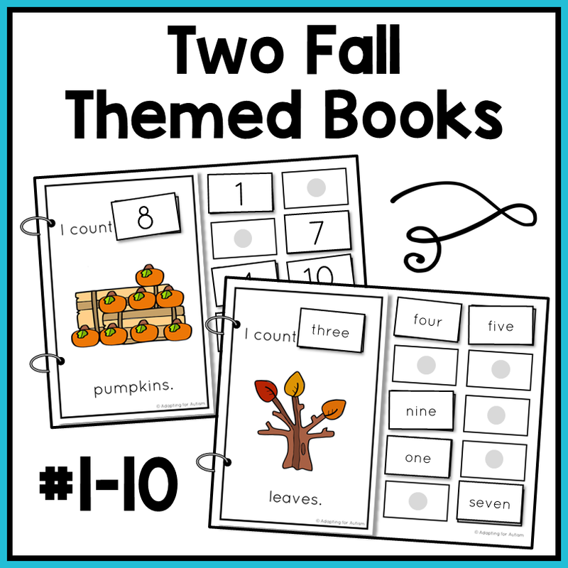 Fall Counting Adapted Books – Autism Work Tasks