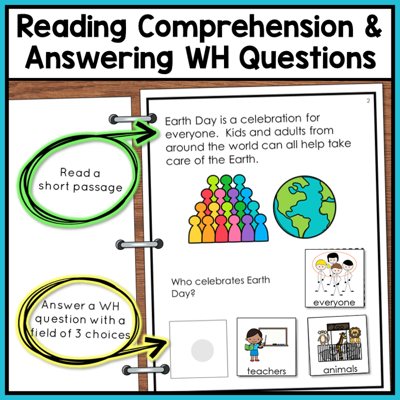 Earth Day Adapted Book – Autism Work Tasks