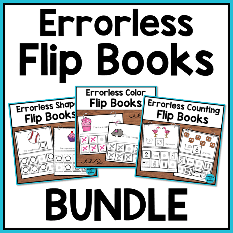 Errorless Flip Books BUNDLE – Autism Work Tasks
