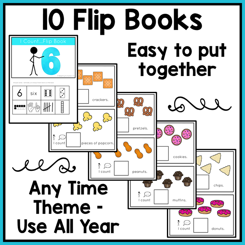 Errorless Counting Flip Books – Autism Work Tasks