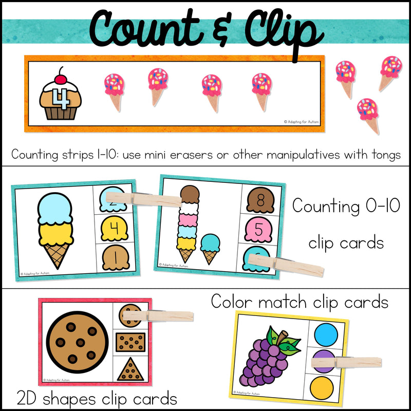 Fine Motor Activities and Task Cards Mini Pack - Food Theme – Autism ...