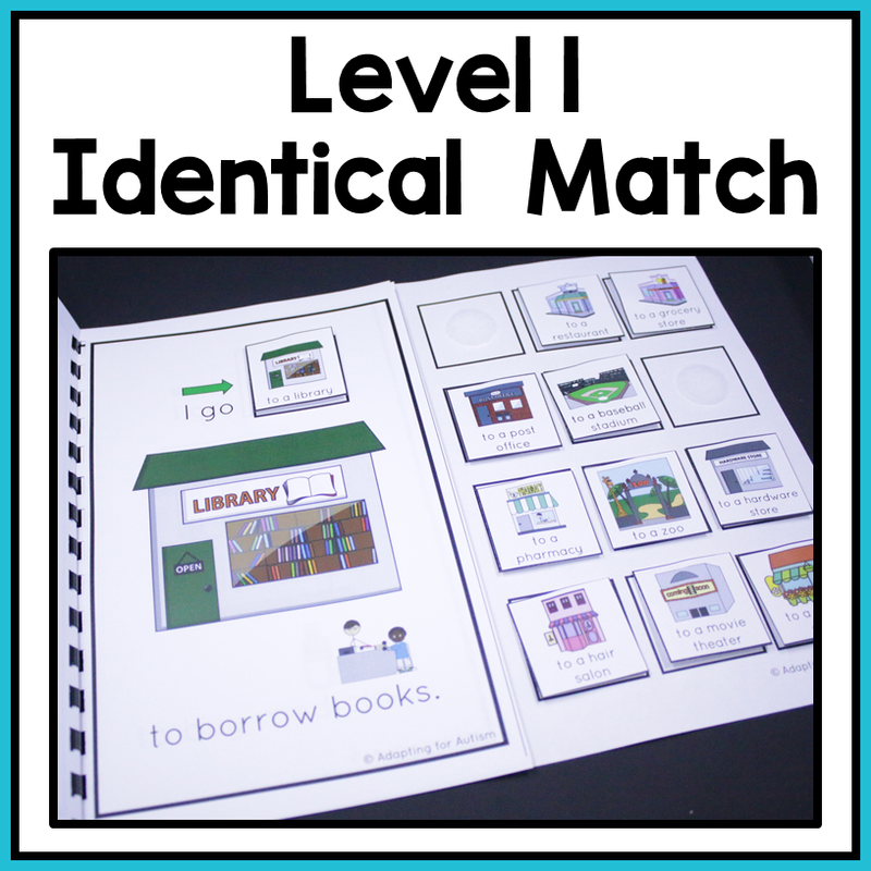 Community Core Word Adapted Book (I Go) – Autism Work Tasks