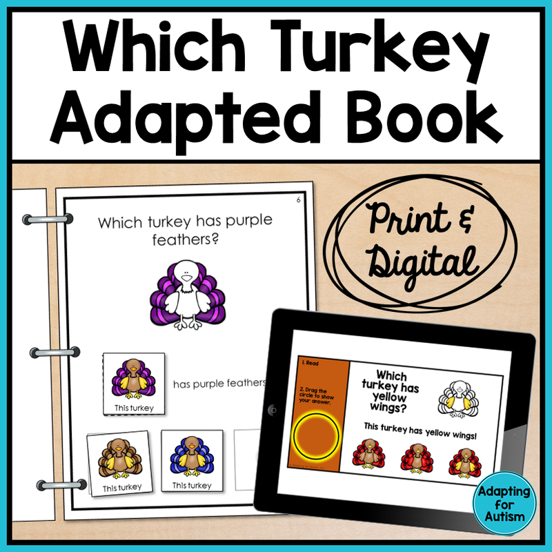 Thanksgiving Adapted Book: Which Turkey | Print & Digital – Autism Work ...