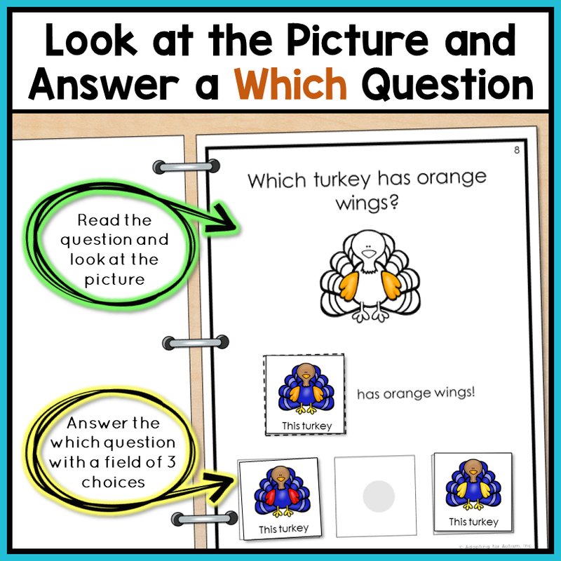 Thanksgiving Adapted Book: Which Turkey | Print & Digital – Autism Work ...
