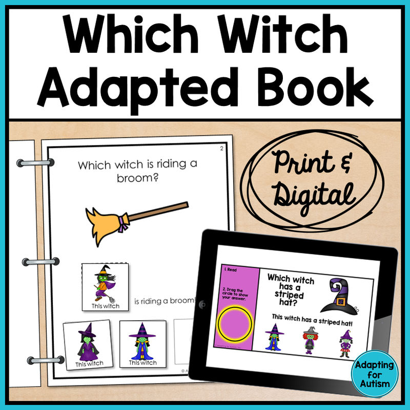 Halloween Adapted Book: Which Witch – Autism Work Tasks