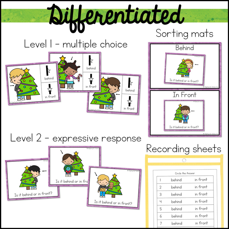 Special Education Task Boxes | Christmas Basic Concepts – Autism Work Tasks