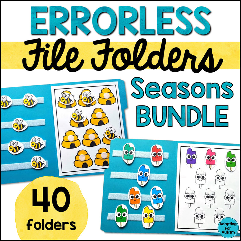 Errorless File Folders - Seasonal BUNDLE – Autism Work Tasks