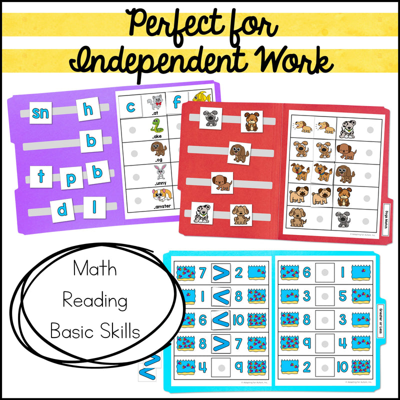 Pets File Folder Games and Activities – Autism Work Tasks