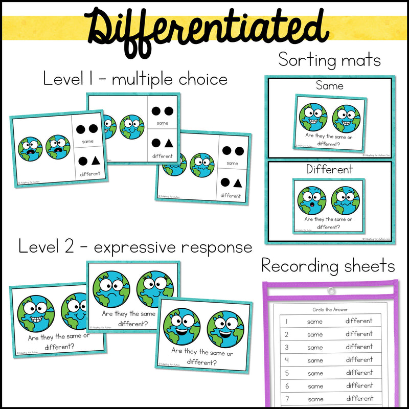 Special Education Task Boxes | Spring Basic Concepts – Autism Work Tasks