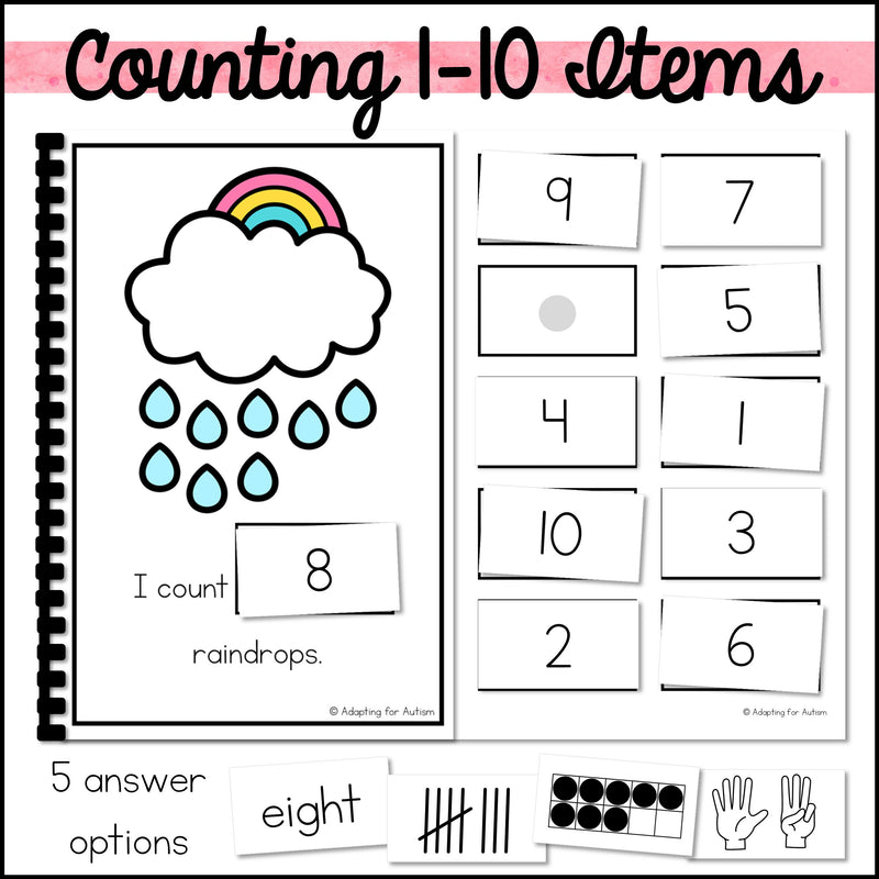 Spring Counting Activities Math Adapted Books | Count 1-20 – Autism ...