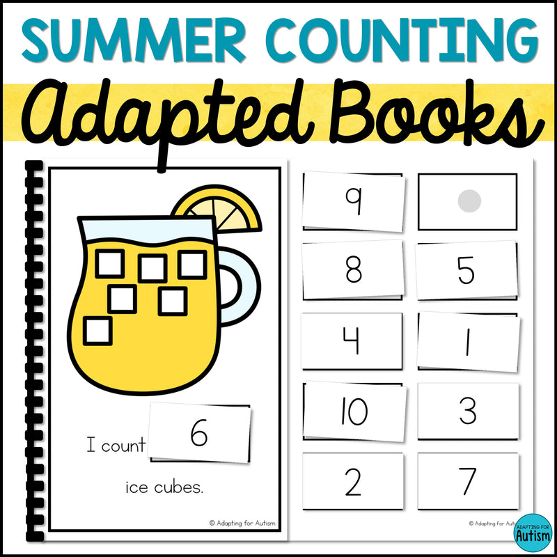 Summer Counting Activities Math Adapted Books | Count 1-20 – Autism ...
