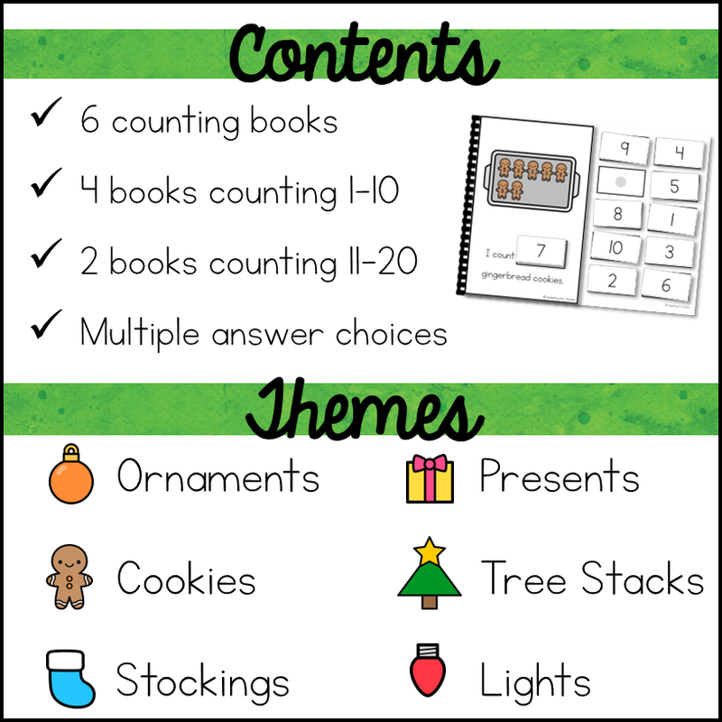 Christmas Counting Activities Math Adapted Books | Count 1-20 – Autism ...