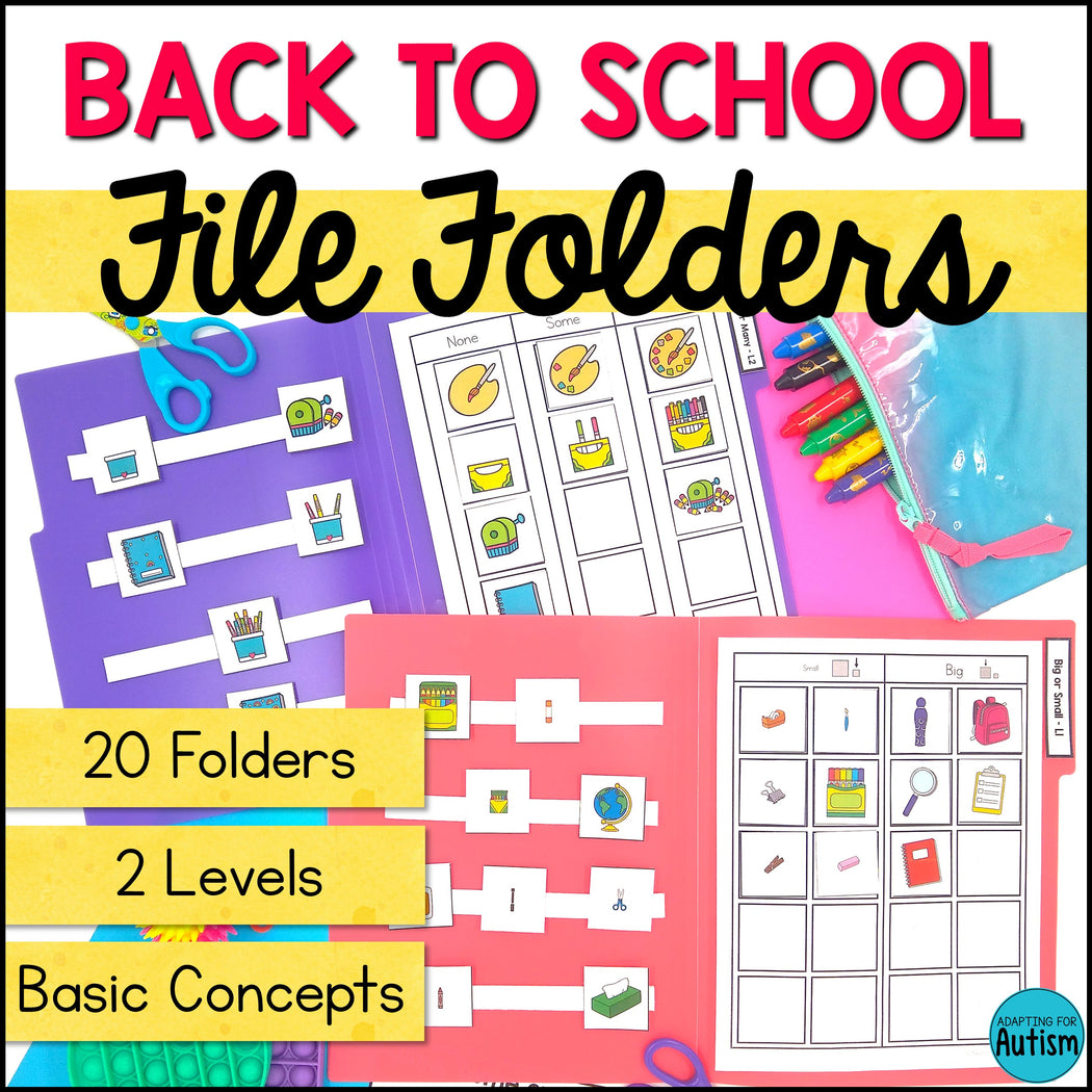 File Folder Activities for Autism – Autism Work Tasks