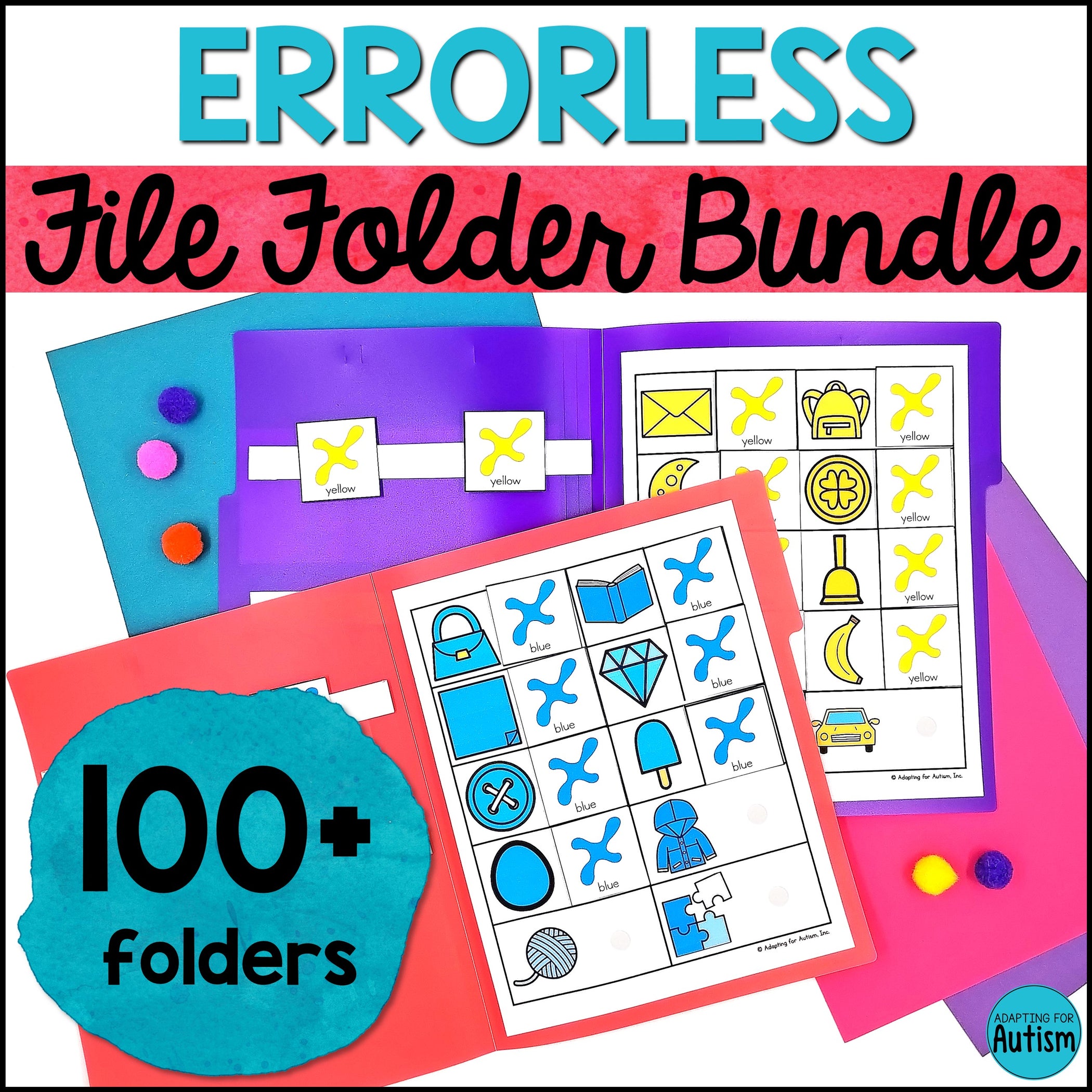 Errorless Matching File Folders BUNDLE – Autism Work Tasks