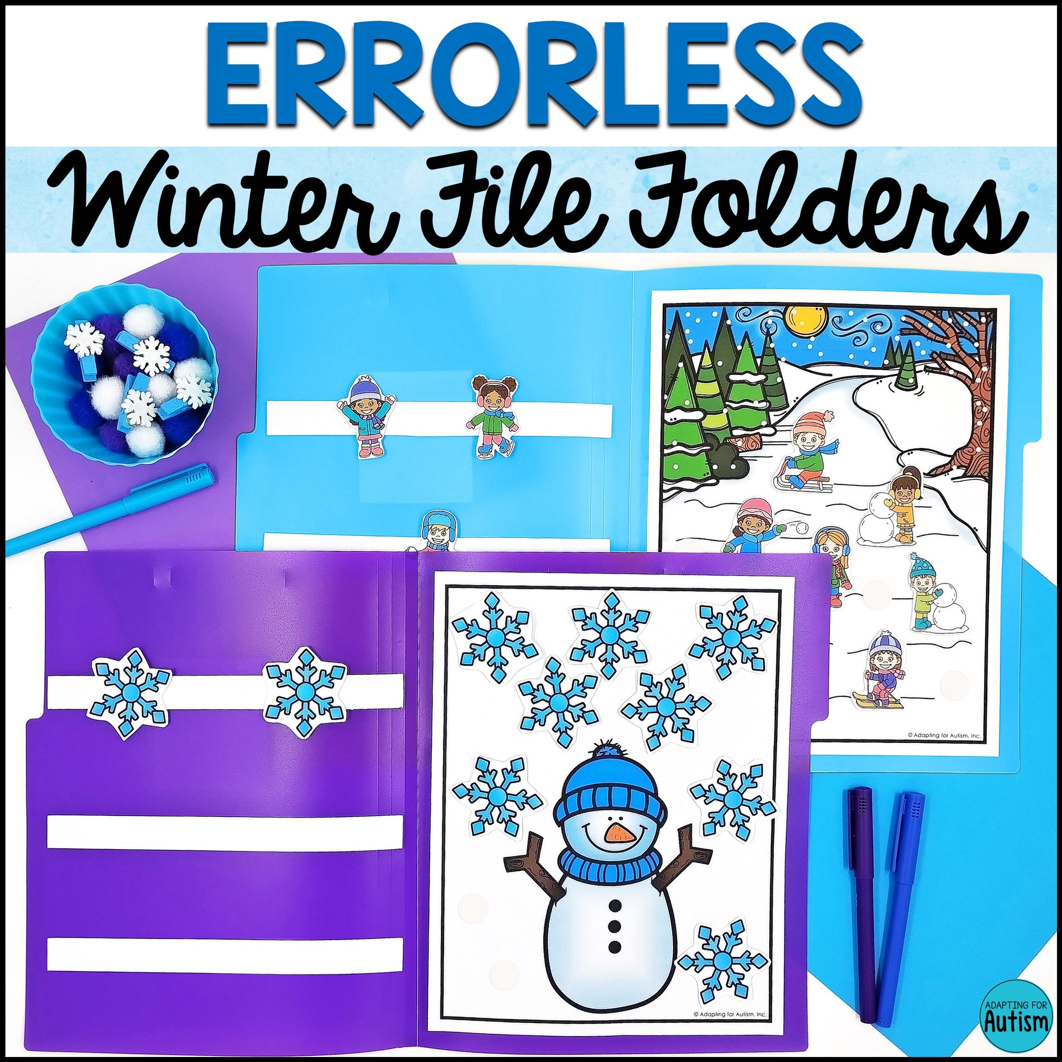 Errorless Winter File Folder Games and Activities – Autism Work Tasks