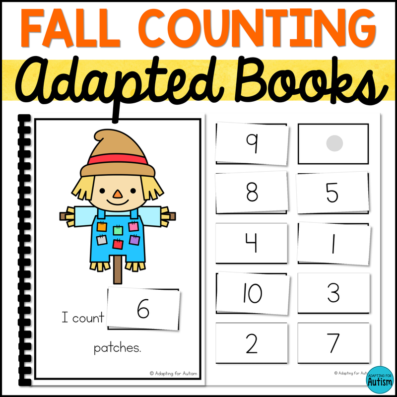 Fall Counting Activities Math Adapted Books | Count 1-20 – Autism Work ...