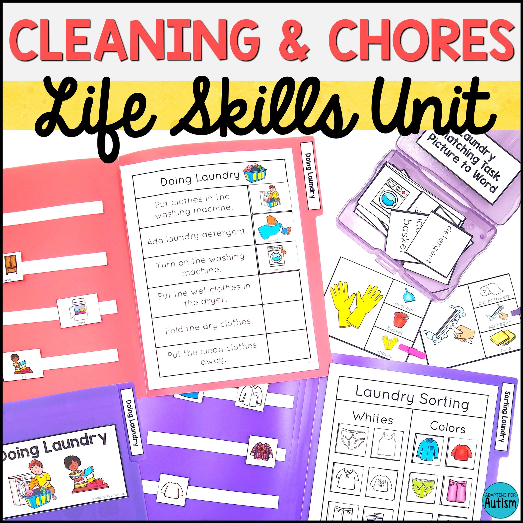 Life Skills Activities for Special Education - Cleaning and Household ...
