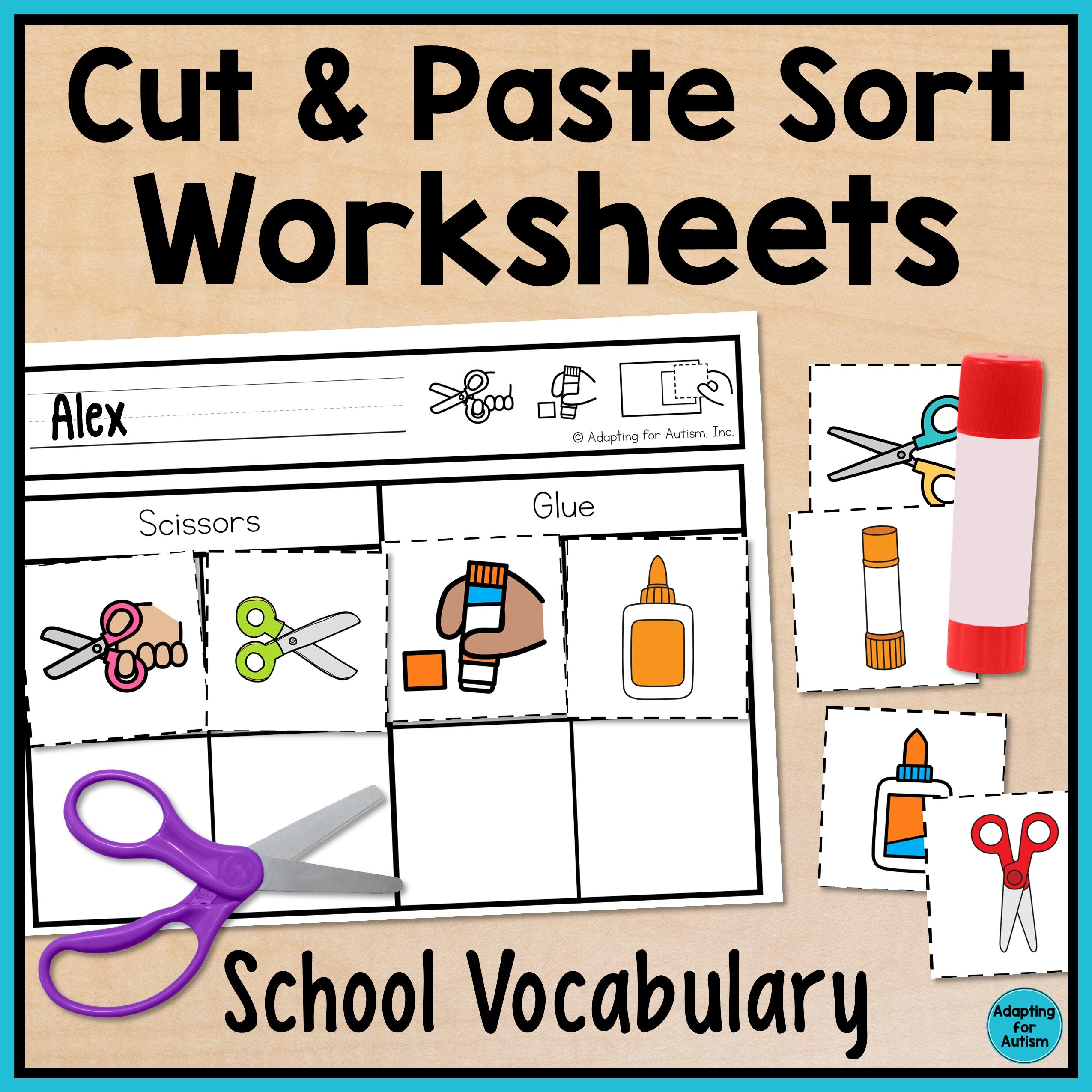 Cut And Paste Reading Worksheets First Grade