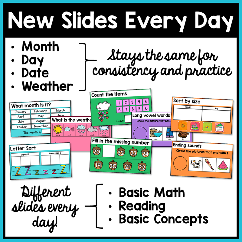 Basic Skills Digital Morning Work - Set 8 – Autism Work Tasks