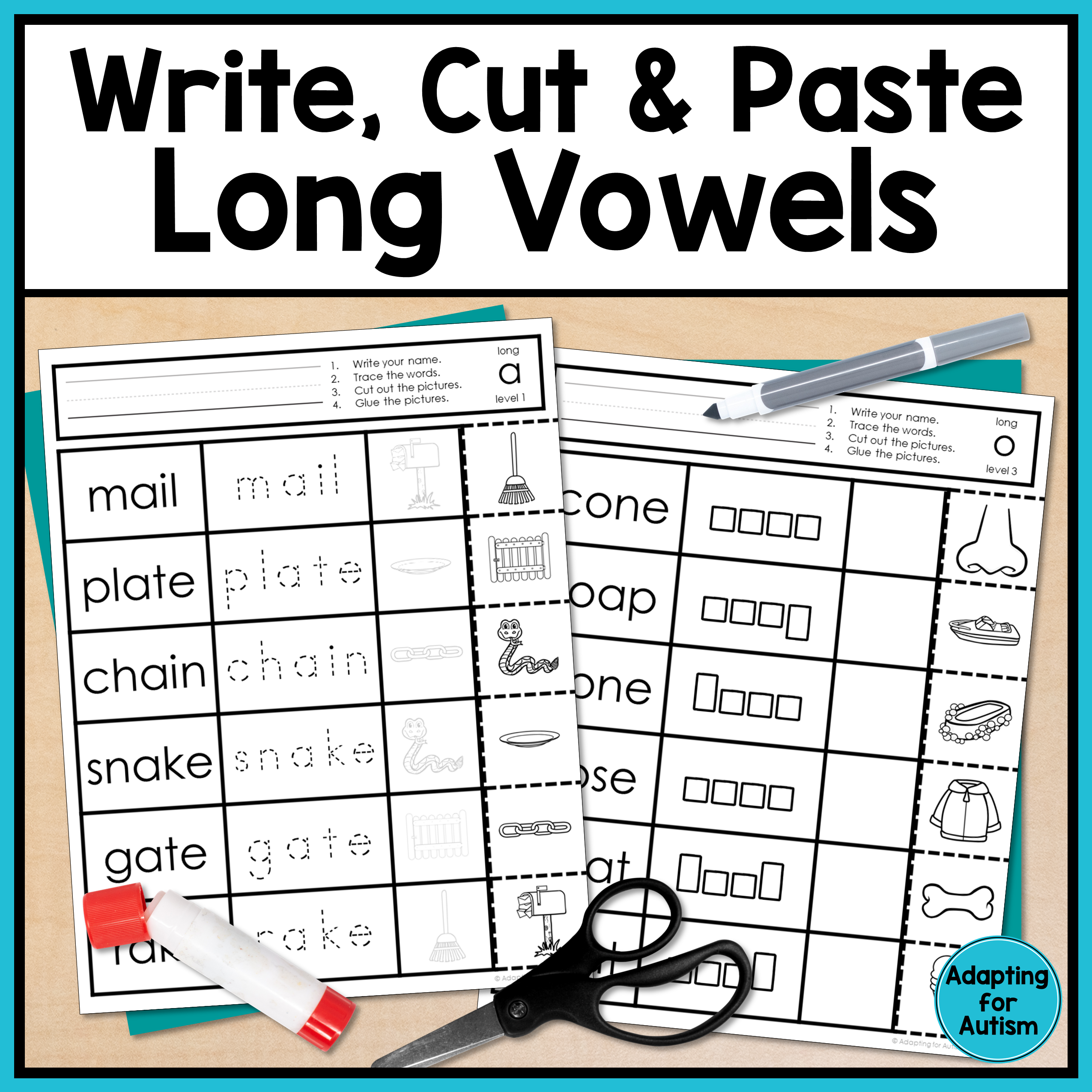 Long A Vowel Worksheets Use 5 Long Vowel Sounds: AEIOU PrintNPractice