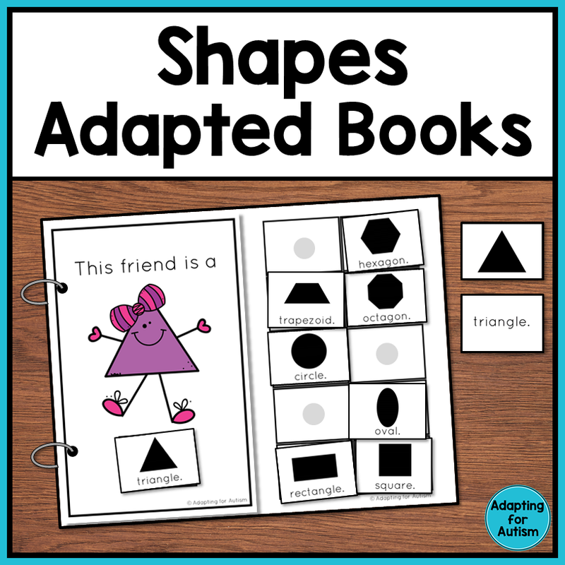 Shapes Adapted Books – Autism Work Tasks