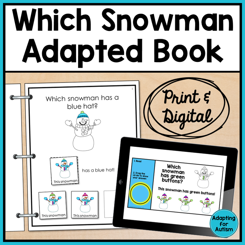 Winter Adapted Book: Which Snowman | Print & Digital – Autism Work Tasks