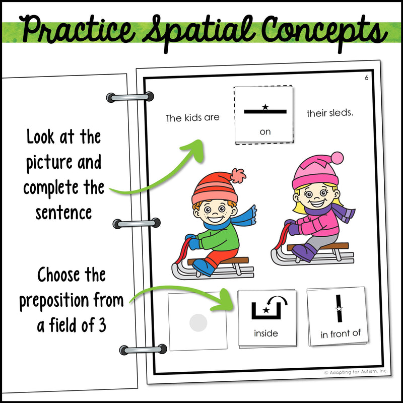 Christmas Adapted Book of Prepositions (Print and Digital) – Autism ...