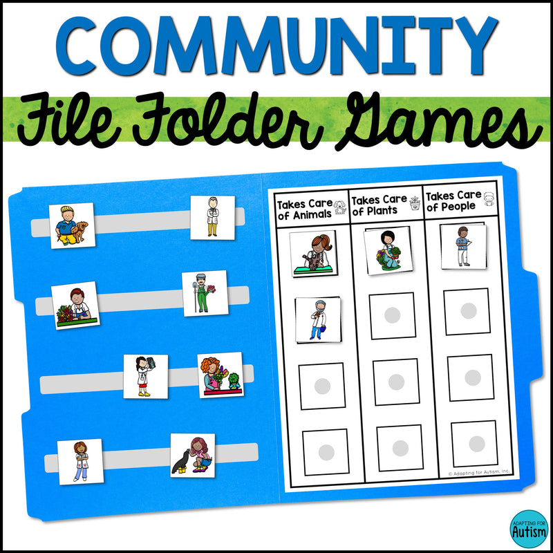 Community File Folder Games and Activities – Autism Work Tasks